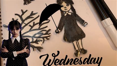 WEDNESDAY KARAKTERİNİ ÇİZDİK EN GÜZEL WEDNESDAY ÇİZİMİ YouTube