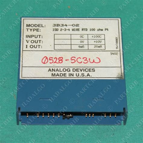 Analog Devices B Isolated RTD Input Gage NEW PartCrib Com