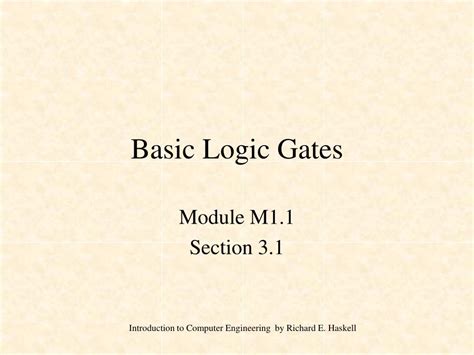 PPT Basic Logic Gates PowerPoint Presentation Free Download ID