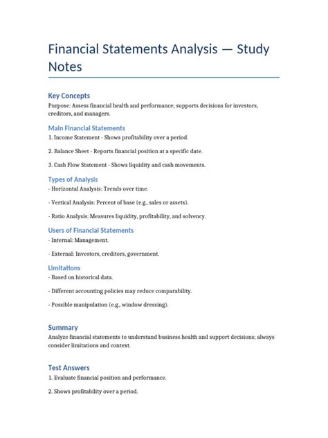 Financial Statement Analysis Guide Pdf