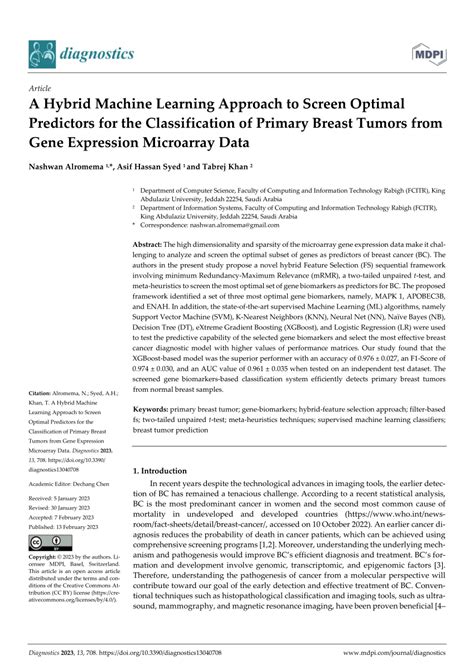 Pdf A Hybrid Machine Learning Approach To Screen Optimal Predictors