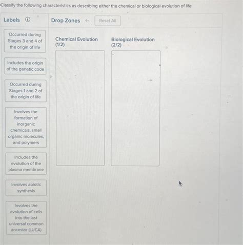 Solved Classify The Following Characteristics To