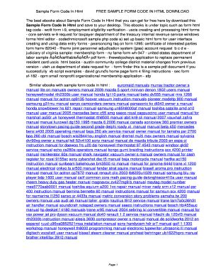 Fillable Online Sample Form Code In Html Sample Form Code In Html Fax Email Print PdfFiller