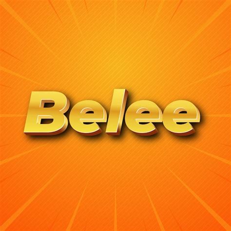 Premium Photo Belee Text Effect Gold  Attractive Background Card