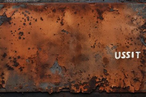 Premium Photo A Brown Background With A Rusted Surface And The Word