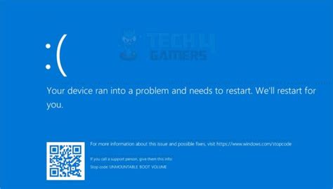 How We Fixed The Unmountable Boot Volume Error In Windows Tech Gamers