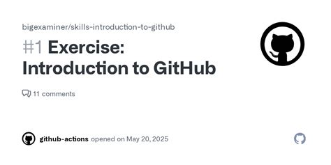 Exercise Introduction To Github · Issue 1 · Bigexaminerskills