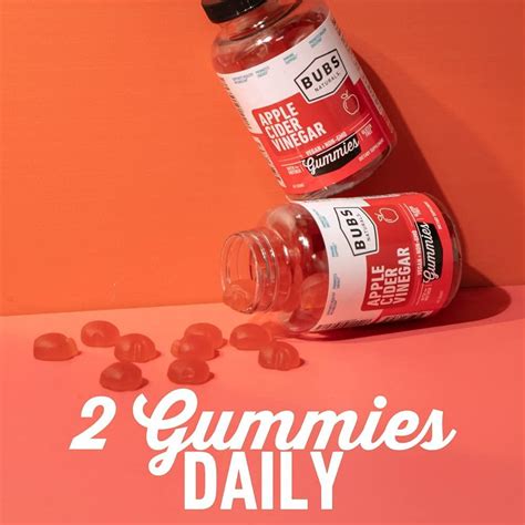 Bubs Naturals Apple Cider Vinegar Gummies With Mother Vegan Acv