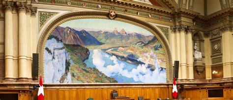Hall Of The National Council Of The Swiss Confederation Editorial Stock Image Image Of