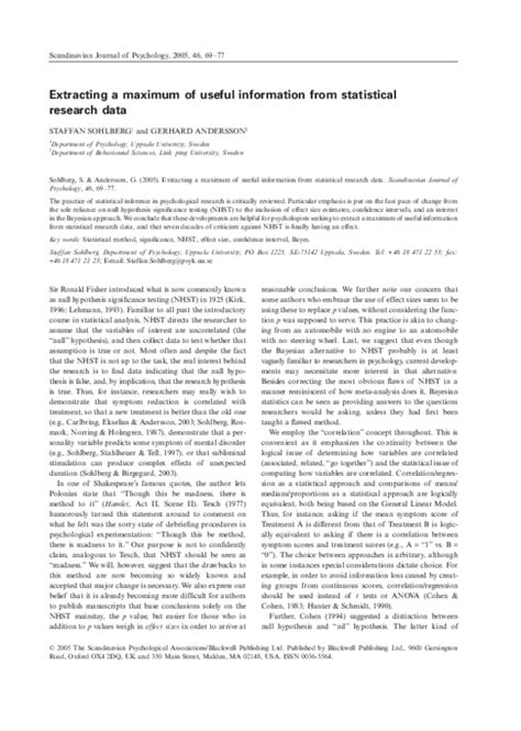 pdf extracting a maximum of useful information from statistical