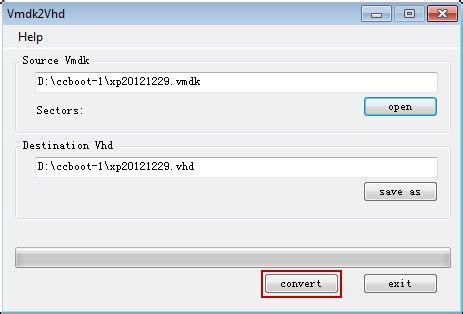 Convert VMDK File To VHD File For Diskless Boot CCBoot Old Version