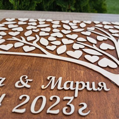 Сватбен подарък Младоженци и сърчица