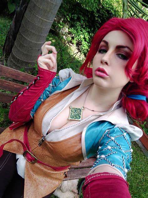 The Witcher 3 Triss Merigold Cosplay Costume With Belts Set
