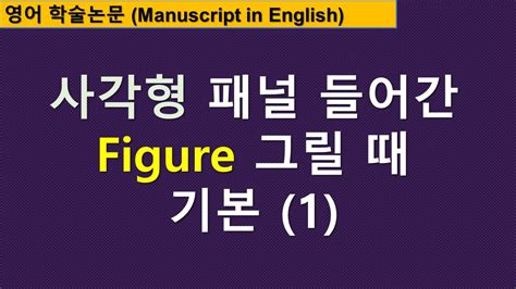 논문작성 사각형 패널 있는 Figure 그릴 때 기본 1 Youtube