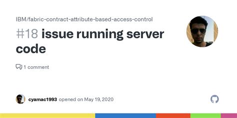 Issue Running Server Code Issue 18 IBM Fabric Contract Attribute