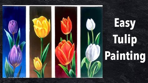 Tulip Painting How To Paint Easy Flowers Art Lobby Acrylic Painting