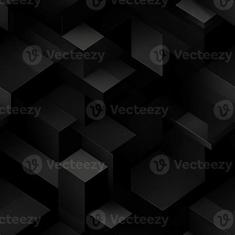 AI Generated Dark Black Geometric Grid Background Modern Dark Abstract Texture Seamless Pattern