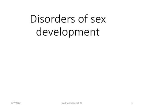 Disorder Of Sexual Development Dsd