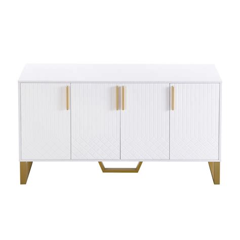 Hauss Sploe Sideboard Hochglanz Mit 4 Türen Metallgriffe