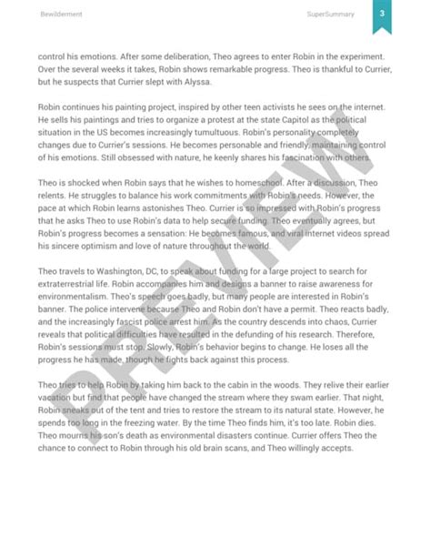 Bewilderment Literature Guide By Supersummary Tpt