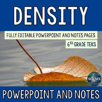 Density PowerPoint And Notes TEKS D By The Science Duo TPT