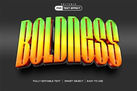 Premium Psd Boldness Editable Psd Text Effect Illustrations