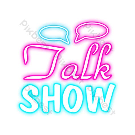 Talk Show Neon Text Style Clipart PNG Images PNG Images EPS Free