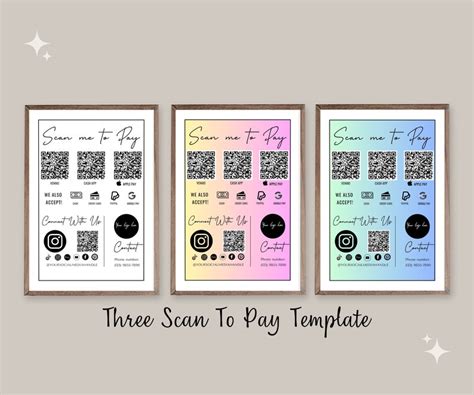 Editable QR Code Sign Qr Code Sign For Small Business Canva Template