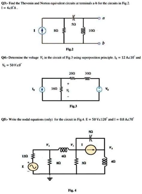 Solved Q3 Find The Thevenin And Norton Equivalent Circuits At
