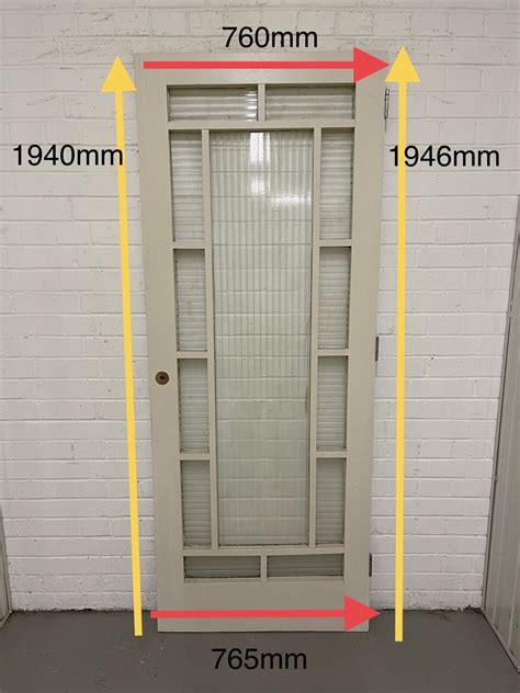 Art Deco Reeded Glass Internal Or External Door 1940 Or 1946mm X 760mm