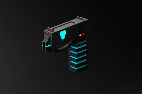 고립 된 미래 공상 과학 소설 레이저 총 블래스터 3d 일러스트 3d 렌더링 Sf 영화에 대한 스톡 사진 및 기타 이미지 Sf 영화 군사 권총 Istock