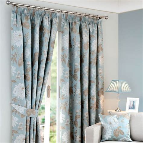 Heartwarming Duck Egg Blue Curtain Tie Backs Star Blackout Curtains