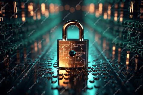 Premium Ai Image Cybersecurity Relies On Binary Code Locks To Protect