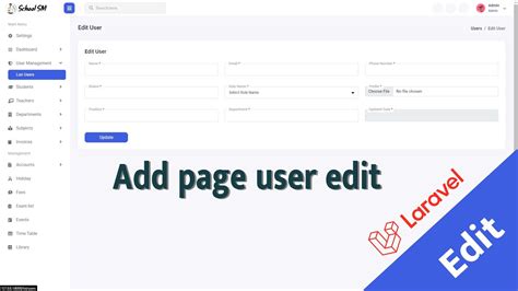 create view detail page edit laravel 9 user management youtube