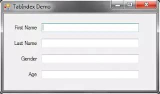 How To Set Tabindex In C Windows Form Trickcode Free Source Code