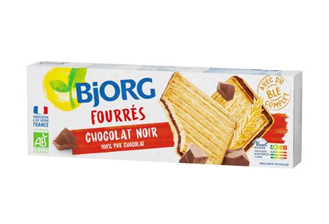 Biscuits Biscuits Fourrés chocolat noir 225g Bjorg