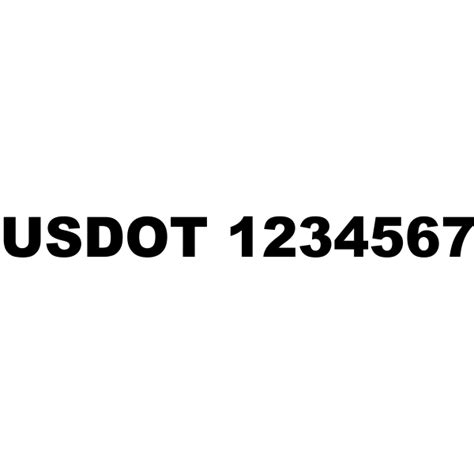 Usdot Number Vinyl Lettering