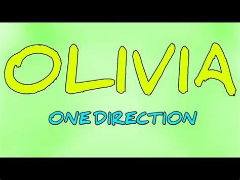 One Direction Olivia Lyrics Youtube