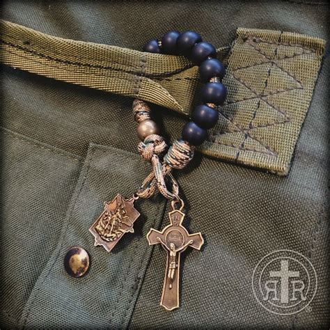 Soldier St Michael Pocket Rosary Rosary Paracord Rosary Combat Rosary