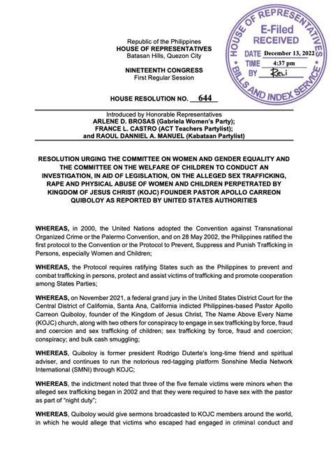 Makabayan Bloc Lawmakers File Resolution Urging House Committees To