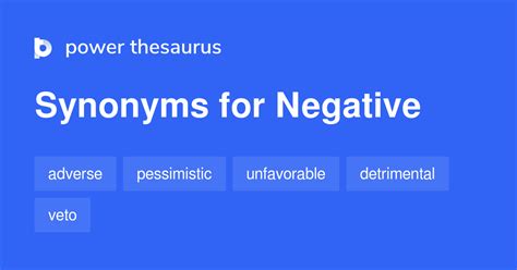 Negative Synonyms 2 978 Similar Words And Phrases