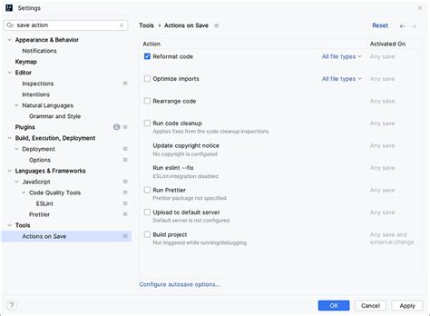 Intellij 인텔리제이 Java 코드 자동 정렬 자동 저장 끄기 표시 설정하기
