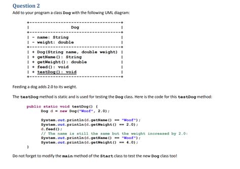 Solved Question 1 Create A Class A Class Cat With The