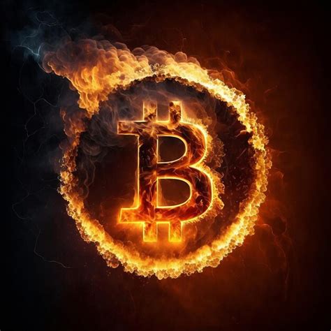 Premium Ai Image Bitcoin That Burns Digital Binary Data And Secure