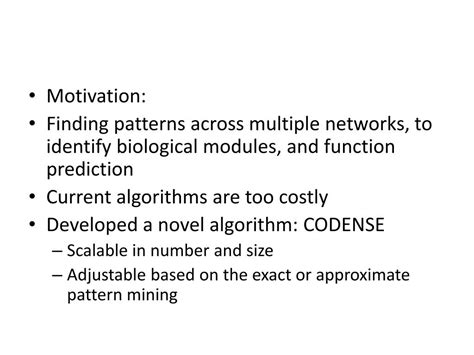 Ppt Mining Coherent Dense Subgraphs Across Multiple Biological