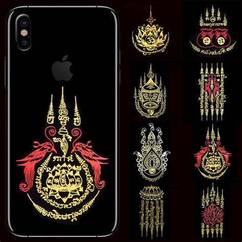 สติกเกอร์ยันต์ติดโทรศัพท์ สติกเกอร์ปั๊มนูน ยันต์โลหะ ยันต์ติดโทรศัพท์ ยันต์มงคล Shopee Thailand