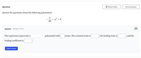 Question Watch Video Show Examples Answer The Studyx