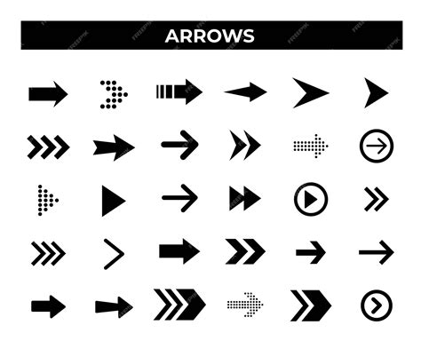 Premium Vector Arrow Icons Simple Cursors Pointers And Direction Buttons Vector Illustration