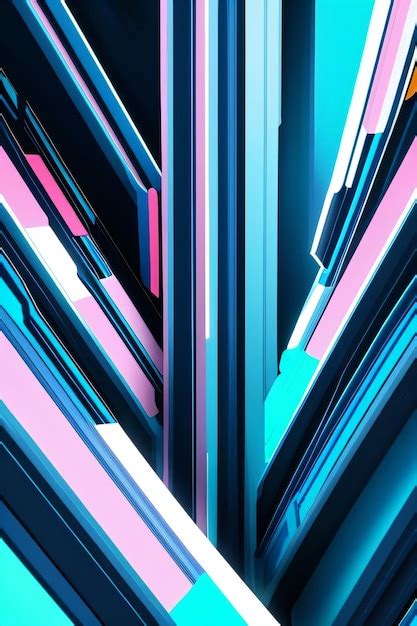 Premium AI Image Abstract Blue Geometric Hi Tech Background