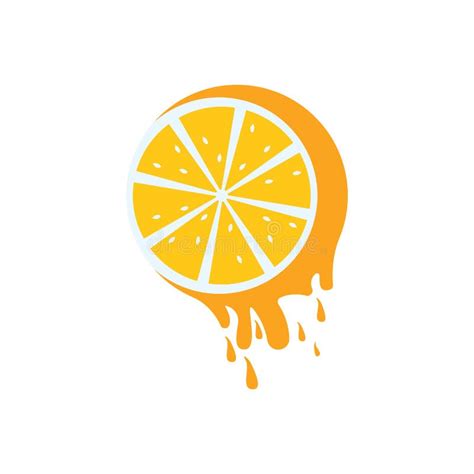 Orange Logo Design Vector Icon Stock Vector Illustration Of Logo